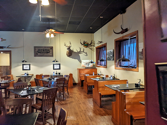 Rustic chic meets meat-lover's paradise. If these walls could talk, they'd probably just say "Mmmm" over and over again.