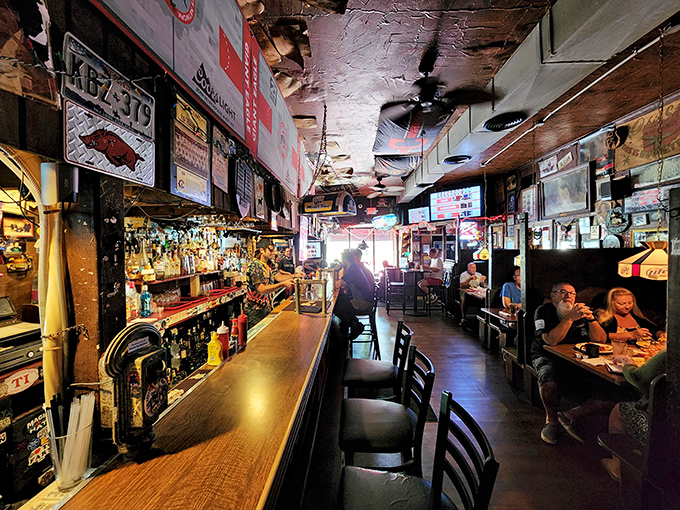 Welcome to flavor town! This dining area is where burger dreams come true and diet plans go to die. Worth it.