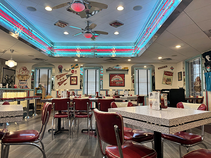 Grab a booth and settle in for a trip down memory lane. With decor this authentic, don't be surprised if the Fonz walks in!