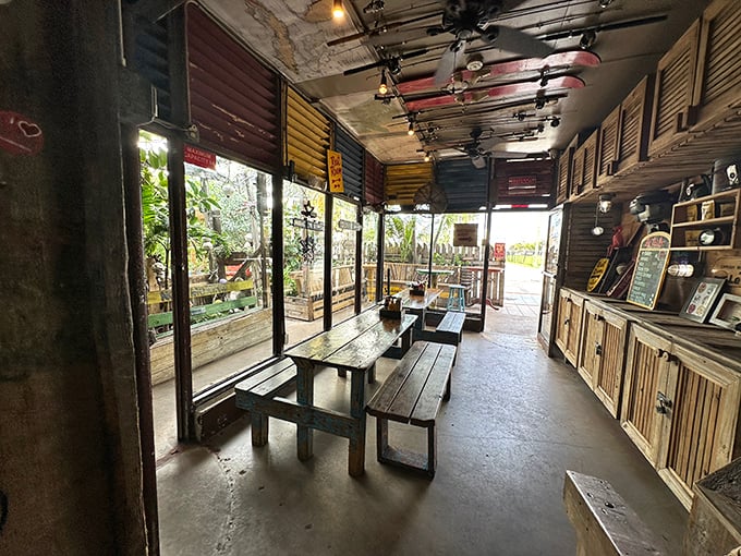 Dine among the driftwood in this rustic-chic space. It's like eating in a treehouse built by a seafaring pirate with great taste.