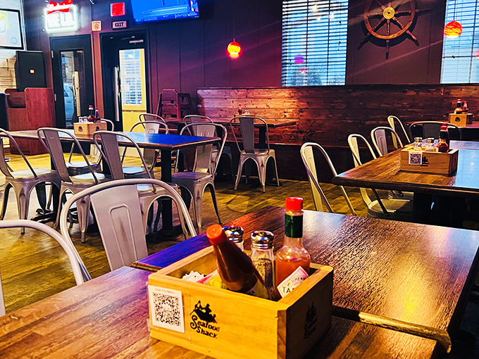 Ahoy, matey! This dining area is ship-shape and ready for hungry sailors. Just don't expect any portholes &ndash; we're still in Arkansas, after all.