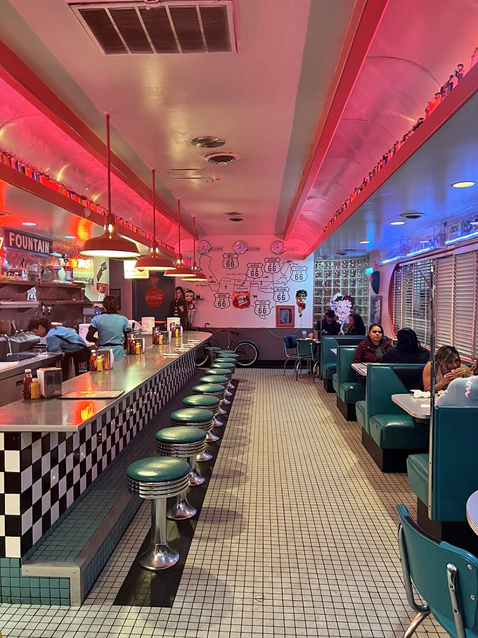 Pull up a chair and settle in for a trip back in time. With decor this authentic, you half expect to see the Fonz walk in.