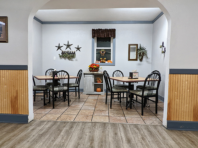 Step into this dining area and you might hear the faint echoes of "Earth Angel" playing. It's not just a meal; it's a trip down memory lane.