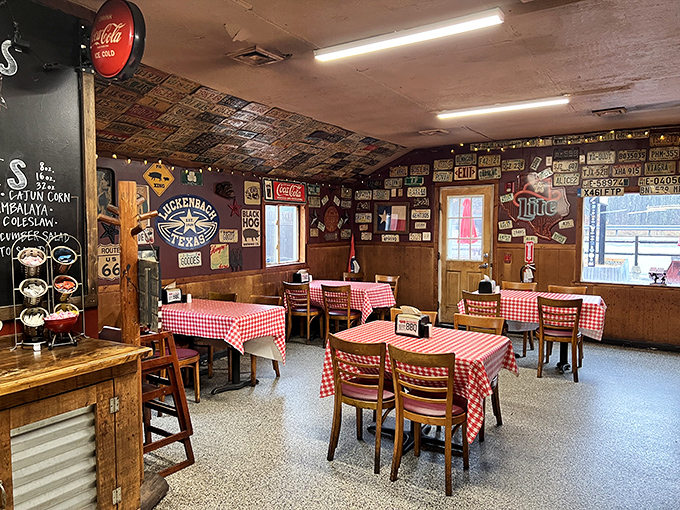 Retro charm meets meaty paradise! Red and white checkers set the stage for barbecue memories in the making.