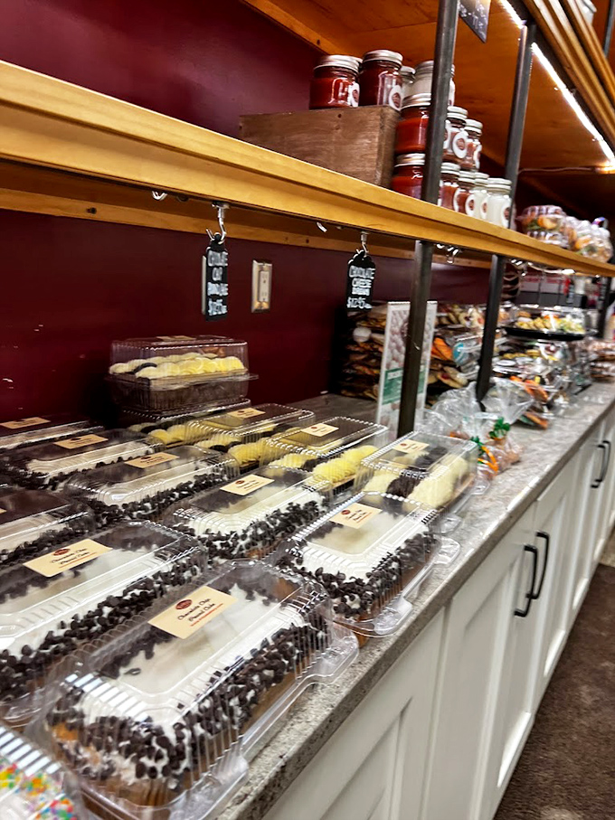Sweet tooth's paradise! This rack is stocked with enough goodies to make Willy Wonka jealous.