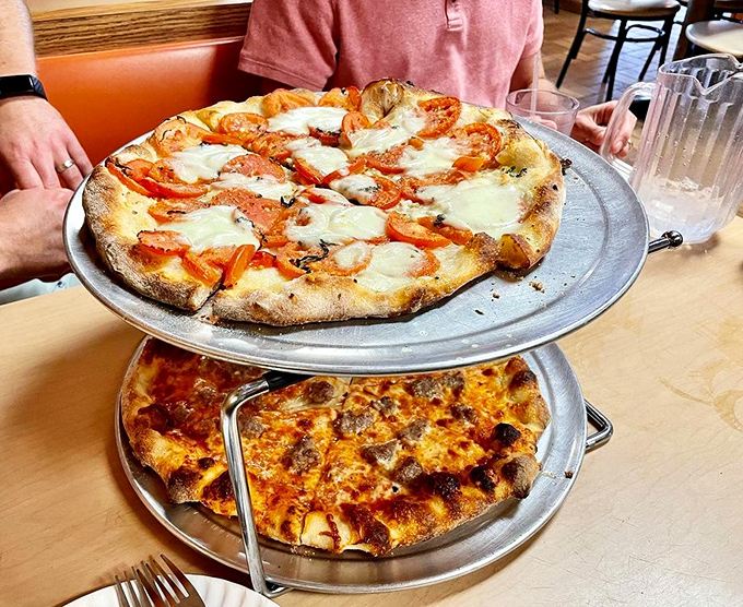 The kitchen sink pizza! This "everything" pie is a flavor explosion that'll make your taste buds do a happy dance.