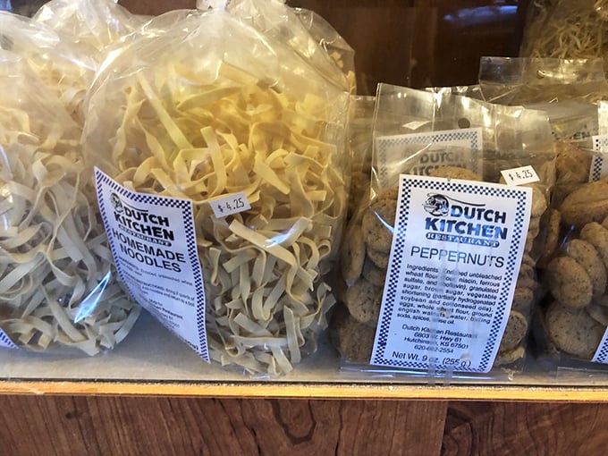 Homemade noodles and peppernuts for sale&mdash;because the best souvenirs are the ones you can eat later.