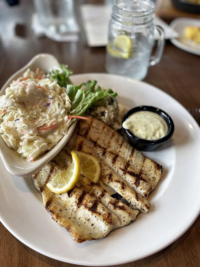 Talk about a catch of the day! This grilled trout is giving "fresh off the boat" a whole new meaning in the Midwest.