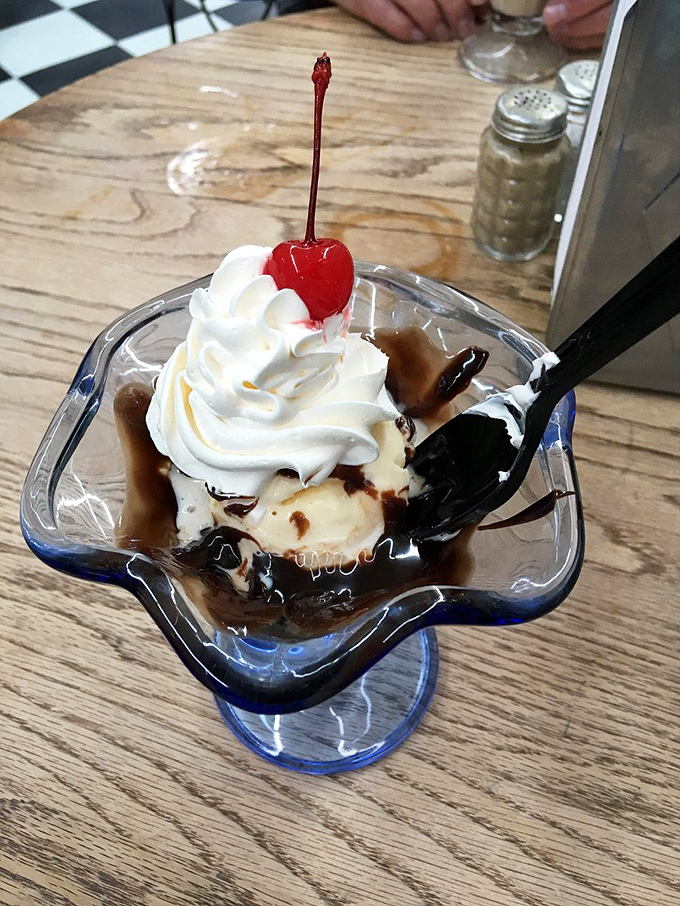 Hot fudge sundae alert! This towering treat is what ice cream dreams are made of &ndash; just don't tell your dentist.