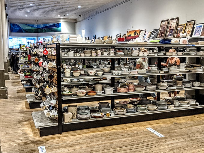 Kitchen gadgets galore! From forgotten utensils to quirky appliances, this aisle is a cook's playground and a collector's dream.