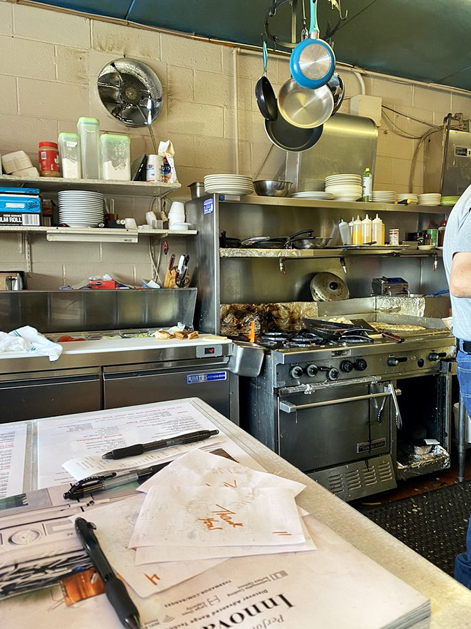 Behind the scenes of breakfast magic! This kitchen's choreography rivals any Broadway show &ndash; with tastier results.