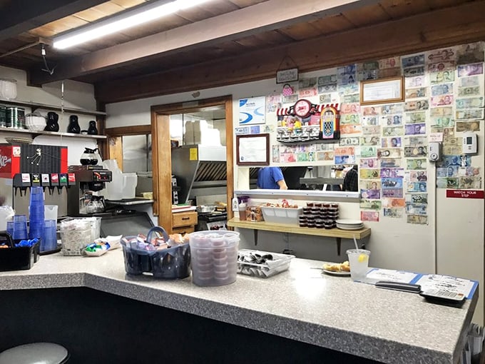 Peek behind the culinary curtain! This kitchen area is where breakfast magic happens, fueled by griddle grease and local charm.