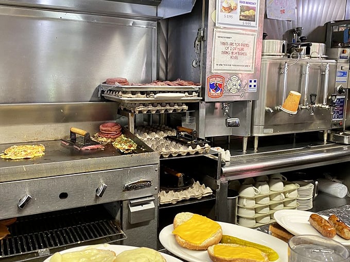 Behind every great diner is a kitchen that could teach NASA something about efficiency &ndash; eggs, bacon, and Taylor ham orbiting the grill in perfect harmony.