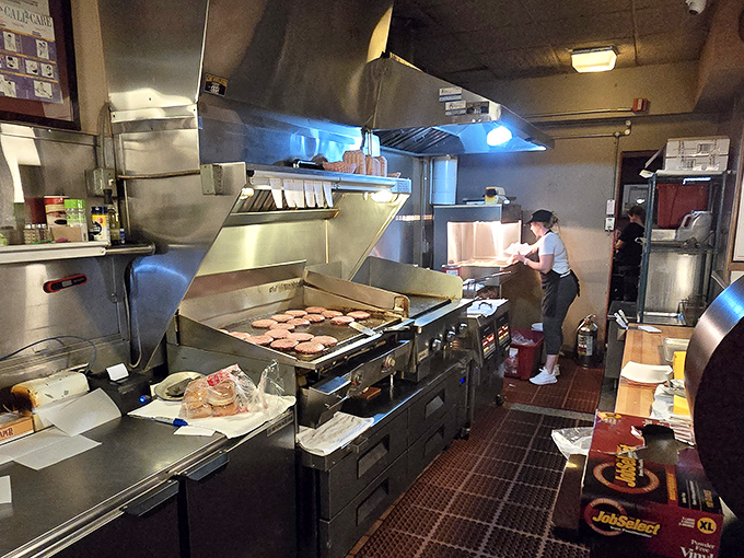 Where the magic happens! This kitchen may not be fancy, but it's churning out more happiness than Willy Wonka's chocolate factory.
