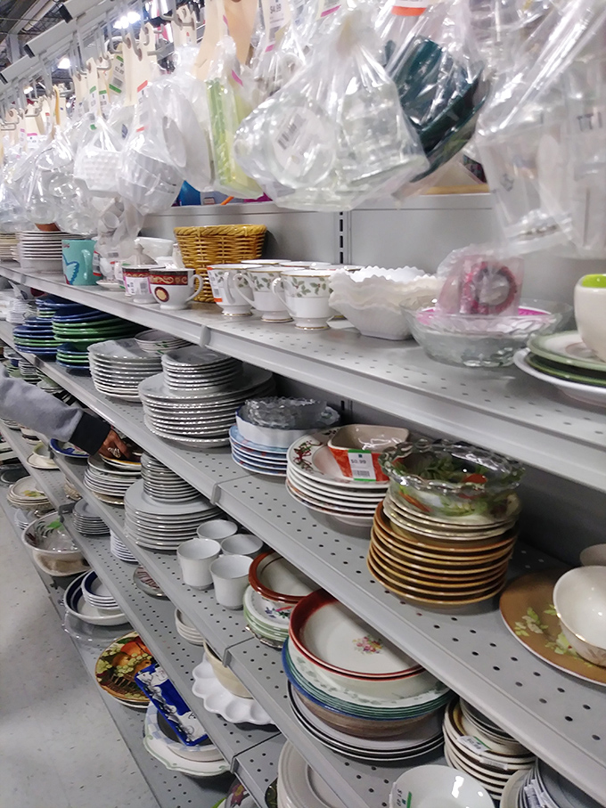 Dish-covery Channel presents: "Plates of Our Lives." Each stack tells a story of dinner parties past and potluck possibilities yet to come.