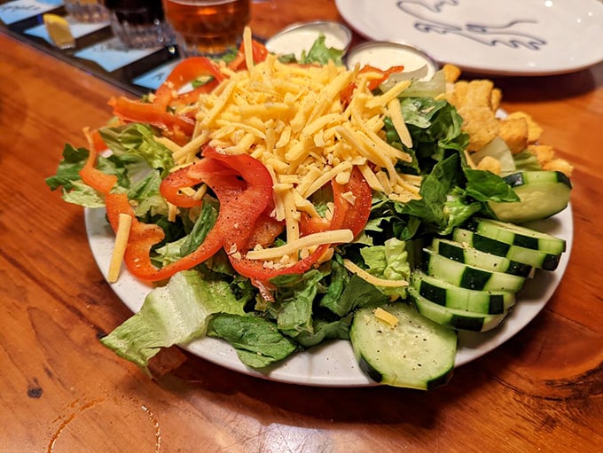 This salad is so fresh and crisp, it could give Paul Bunyan's axe a run for its money in the chopping department.