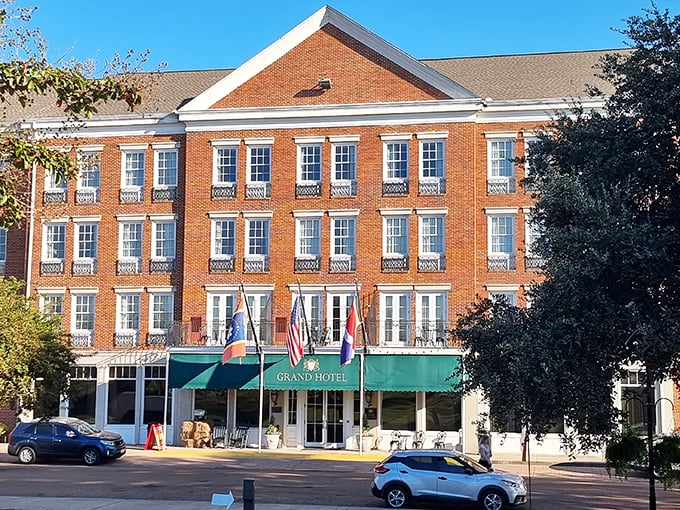 Natchez Grand Hotel: Grand indeed! This brick behemoth could give the Grand Budapest Hotel a run for its money. Wes Anderson, eat your heart out!
