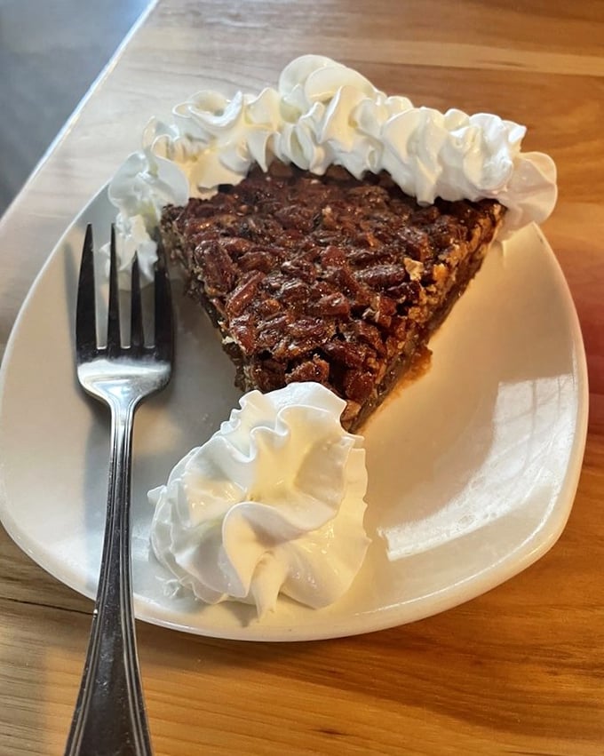 Pecan pie: because sometimes you need a sweet ending to balance out all that savory. It's like a hug for your taste buds.