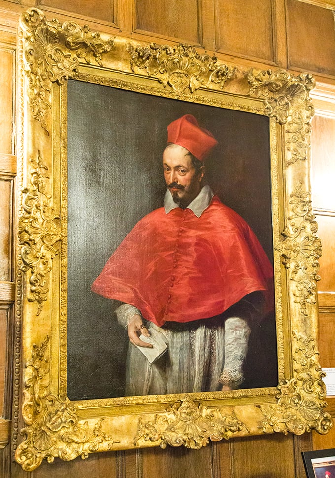 Meet Cardinal Domenico Rivarola, whose stern gaze has been keeping visitors on their best behavior for centuries.