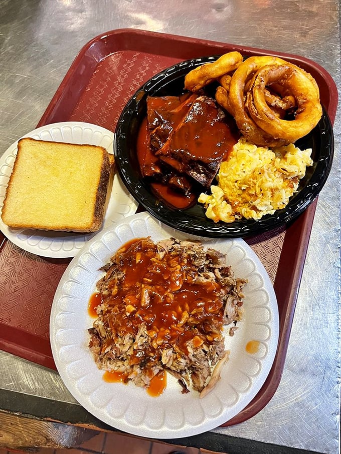 Rib nirvana achieved! This combo plate is a carnivore's dream come true &ndash; just don't plan on moving much afterward.