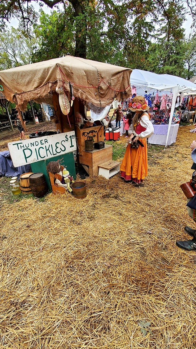 Ye Olde Shopping Experience! From "Thunder Pickles" to medieval garb, this marketplace has everything a modern peasant could desire.