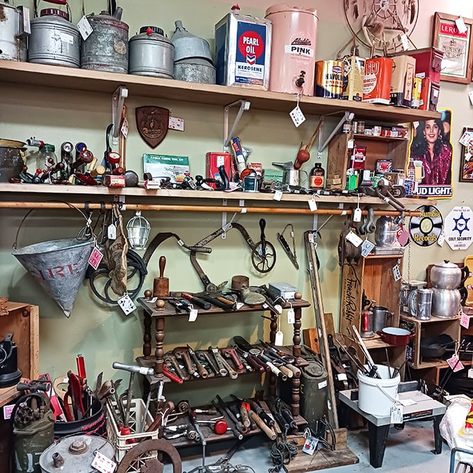 Tool time, vintage edition! Tim Allen would have a field day here, grunting over rusty wrenches and bygone gadgets.