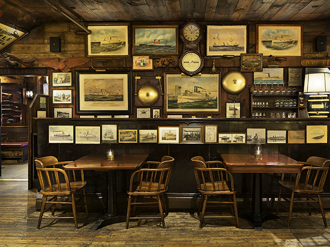 A wall that's part art gallery, part history lesson. These maritime paintings and artifacts tell tales of Essex's seafaring past.