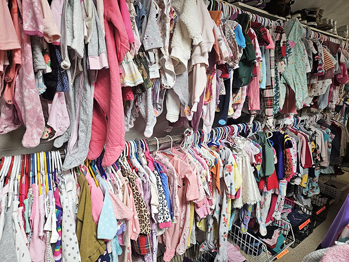 Aww-dorable overload! This sea of tiny togs could melt even the Grinch's heart &ndash; and save parents a pretty penny too.