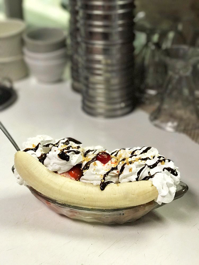 Hold onto your spoons, folks! This banana split is the Cirque du Soleil of desserts. Acrobatic toppings, meet your delicious downfall.
