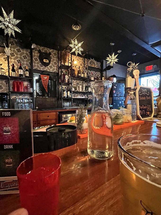 Belly up to this bar for a different kind of spirit lifting. The perfect spot to wash down that smoky goodness.