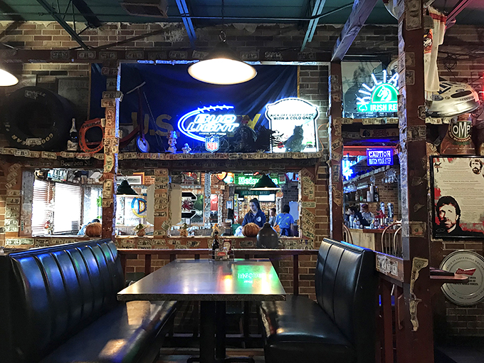 Cozy booths and walls plastered with memories – it's like eating in your cool uncle's basement, but with better food.