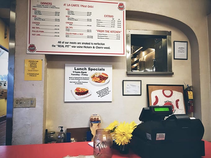 Where the magic happens! This counter is the gateway to barbecue bliss. Prepare for a religious experience, sauce-worshippers.