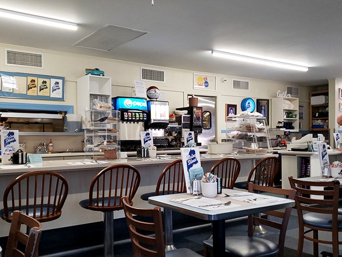 The heart of any great diner - the counter. It's where solo diners become temporary families, united by the love of good food and better conversation.