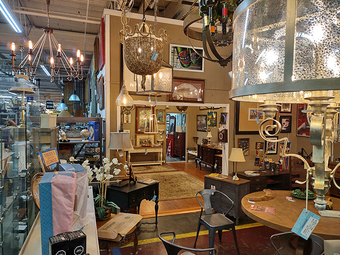 From kitschy knick-knacks to elegant antiques, this display is a smorgasbord of styles that'll make your inner decorator swoon.