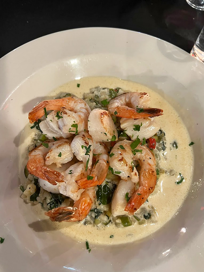 Shrimp so plump, they look like they've been working out. Swimming in that creamy sauce? It's their victory lap.