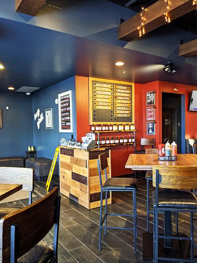 A dining room that feels like a warm hug from an old friend. Rustic charm meets maritime flair in this inviting space.