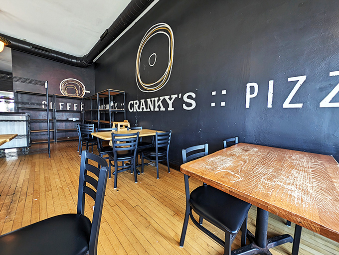 Welcome to the donut dojo! Cranky Al's interior is where sweet dreams come true. It's part eatery, part art gallery, and all delicious.