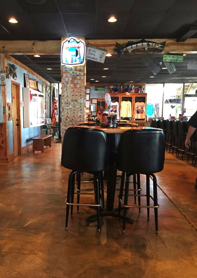 Welcome to the Wolf's den of deliciousness! This bar area is where sea tales are spun and cocktails flow like the tides.