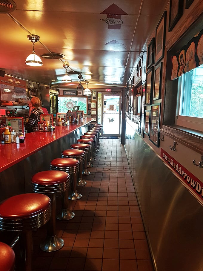 Where everybody knows your name&hellip; or at least your usual order. The Red Arrow's cozy interior is like a warm embrace for hungry souls.
