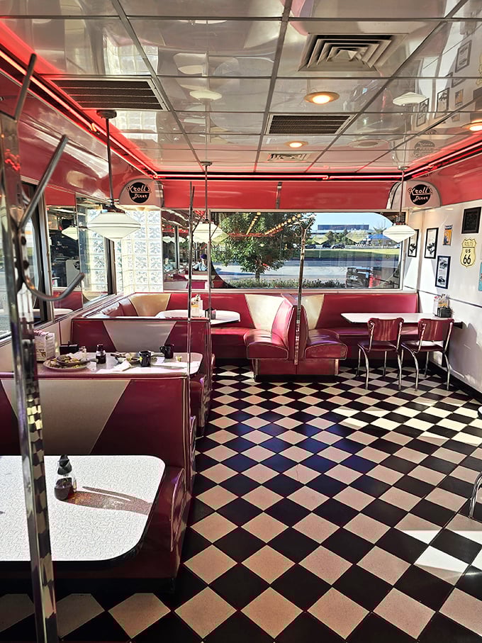 Welcome to the heart of Kroll's! Retro charm meets modern comfort in this bustling dining room. Can you spot the jukebox?