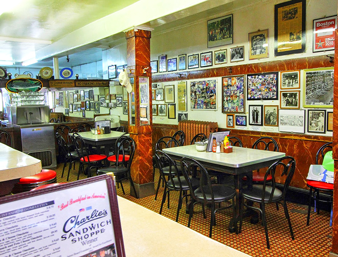 Where every seat tells a story! Charlie's interior is like a cozy time capsule, serving up nostalgia alongside your eggs and bacon.