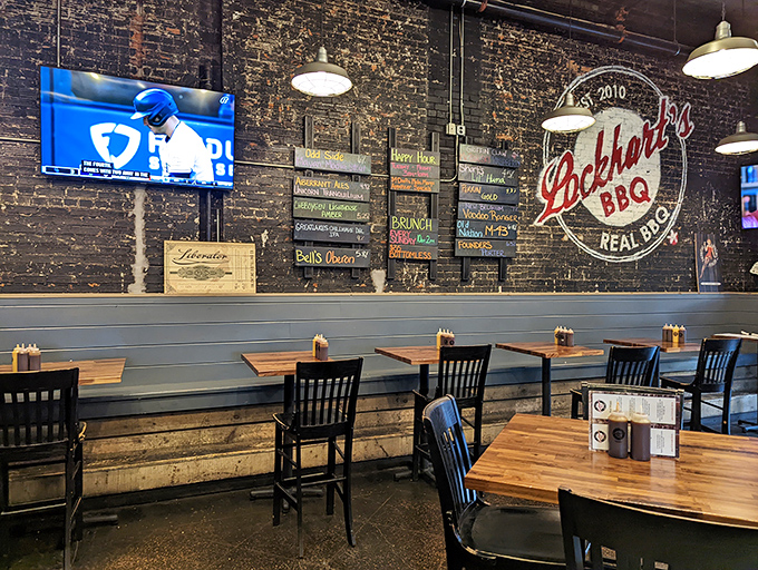 Where rustic charm meets modern comfort. It's like your cool uncle's man cave got a Food Network makeover.