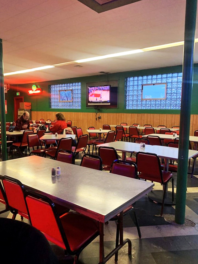 Where everybody knows your name... or at least your burger order. This cozy interior is like a warm hug from your favorite aunt.