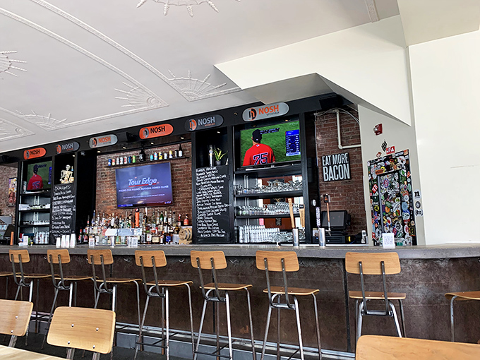 Where everybody knows your name &ndash; or soon will! Nosh's lively bar area is the heart of the action, serving up good vibes alongside great drinks.