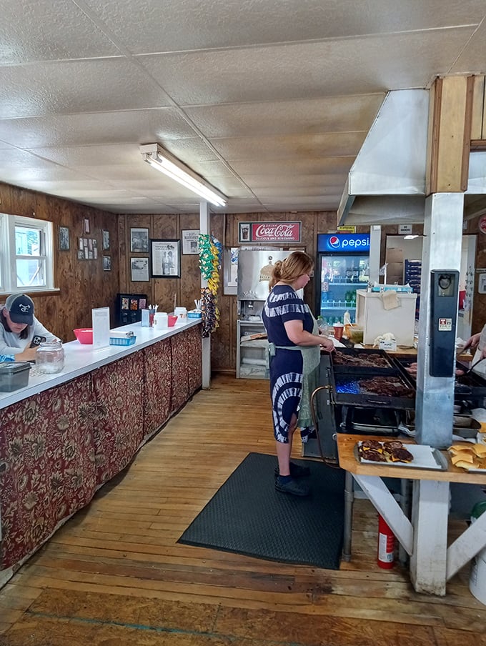 Where burger magic happens. This kitchen might not be fancy, but it's cranking out more hits than Elvis in his prime.