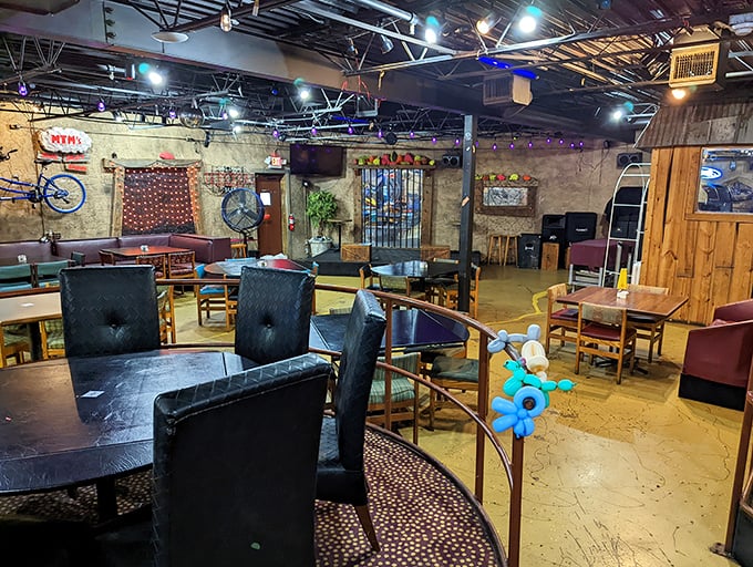 Dining areas that defy description. Is that a treehouse? A spaceship? A medieval tavern? Yes, yes, and yes!