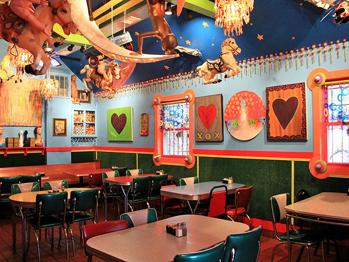 Welcome to the diner of your daydreams! Where hearts adorn the walls and every seat feels like the best in the house.