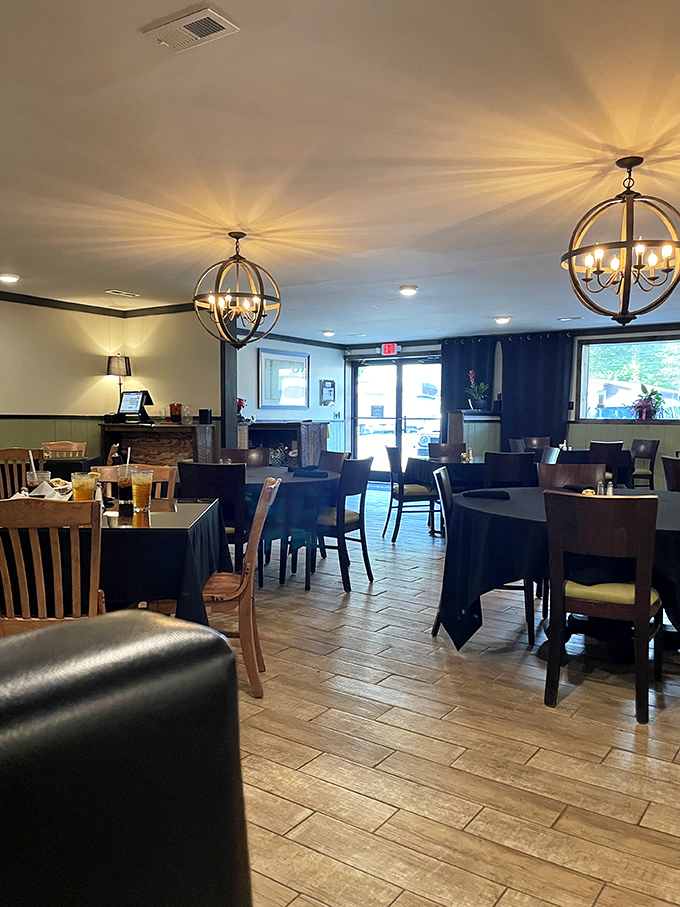 Cozy corners and warm lighting - this isn't just a dining room, it's a stage set for your next favorite memory.