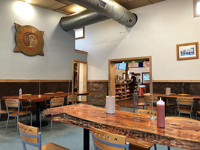Where pizza dreams come true. Miguel's dining area is part climbers' clubhouse, part food lover's paradise, and 100% Kentucky cool.