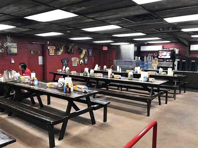 Where the magic happens! These communal tables aren't just for eating &ndash; they're for making new friends and swapping sauce-stained stories.